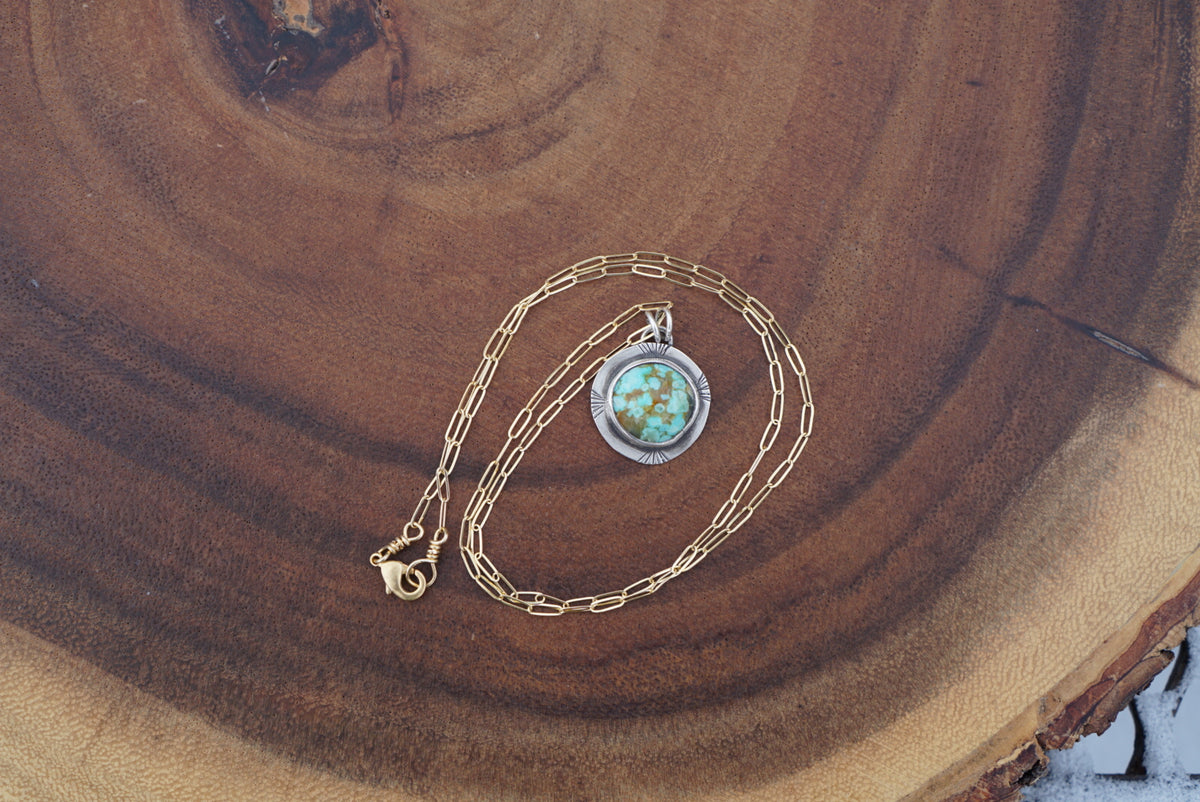 Calamity Necklace- Compass+Goldfill – Oro y Plata Metalworks